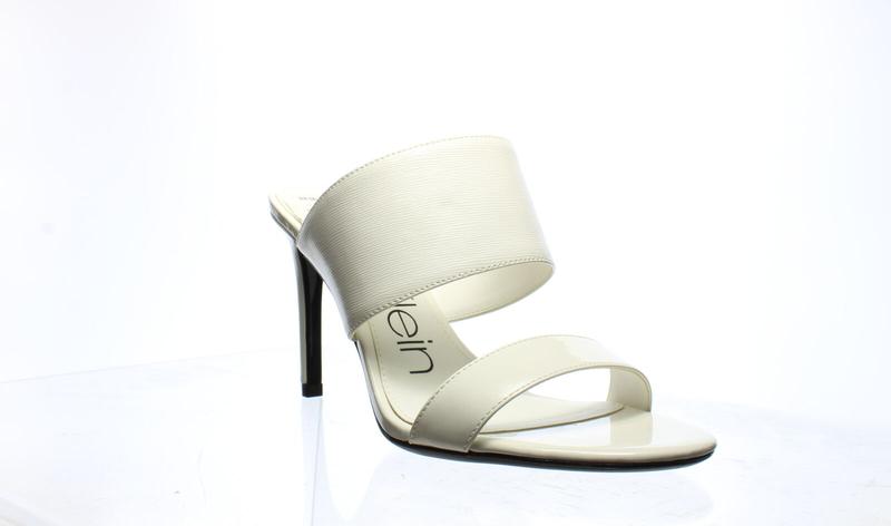 Calvin klein rema white patent sandals босоніжки білі шкіряні вечірні ...