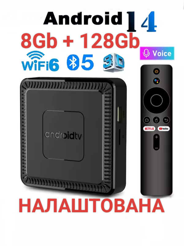 Android 14 на 8/128 gb приставка смарт q7 smart tv box 8k,x96q,xiaomi ...