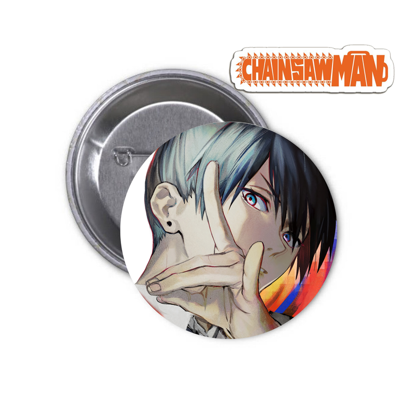 Значок Anime Chainsaw Man аніме людина бензопила Hayakawa Aki акі хаякава 24 — ціна 35 грн