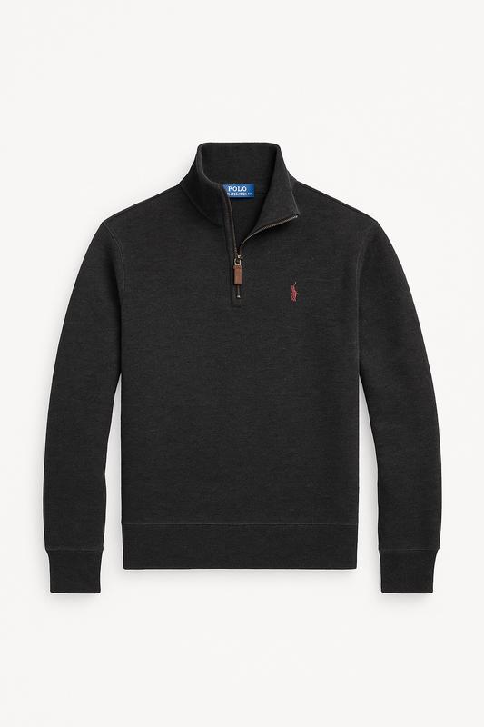 Men’s polo ralph lauren 1/4 zip sweater exclusive of decoration cotton ...