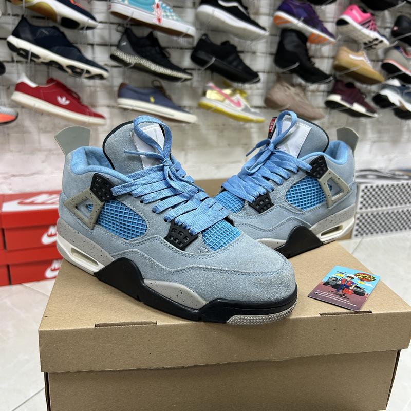Чоловічі кросівки air jordan 4 retro оригінал 41 р блакитні високі бу ...
