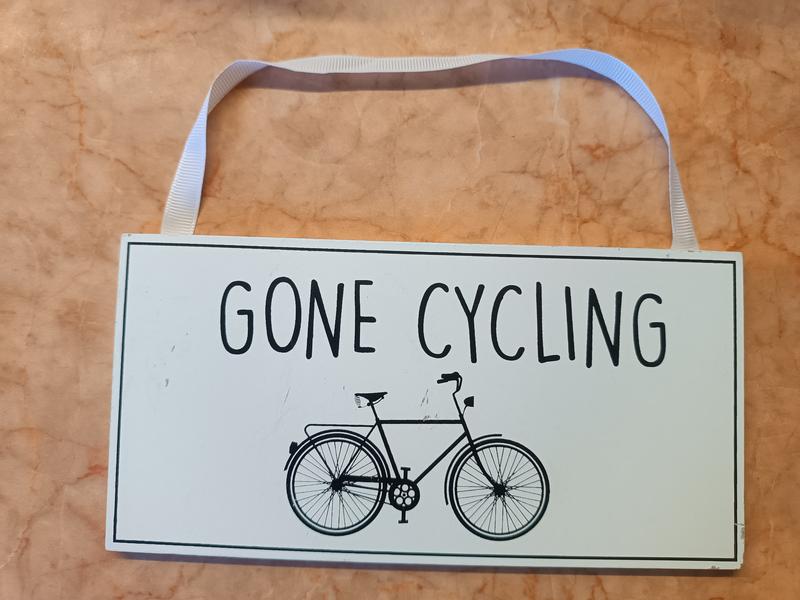 Табличка gone cycling/англійський декор з настроєм — ціна 120 грн у ...