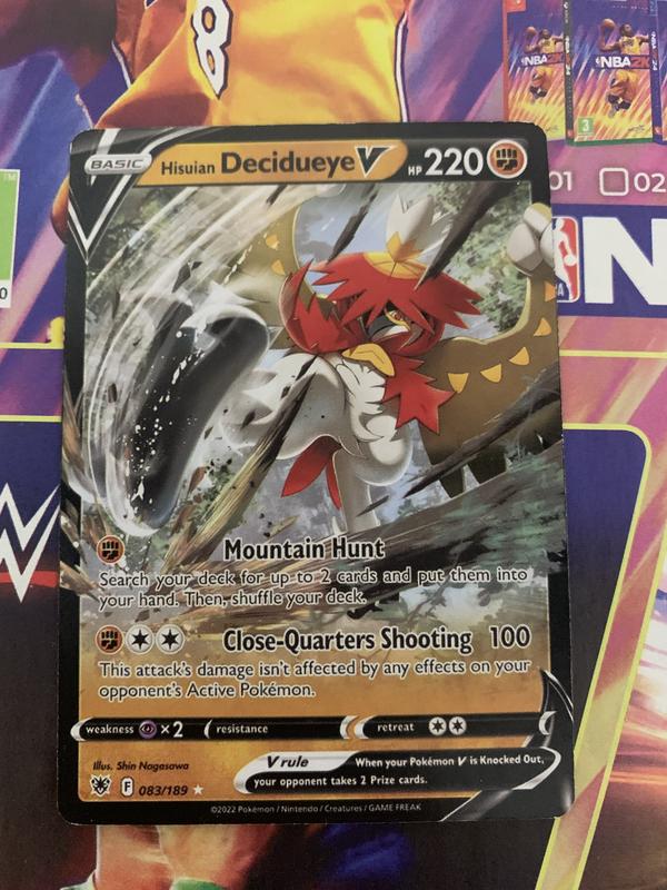 Колекційна картка pokémon hisuian decidueye v з набору sword & shield ...