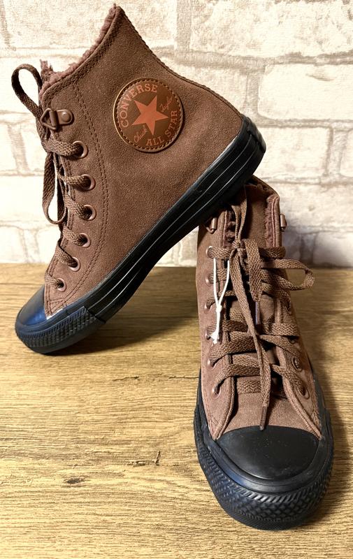 Оригінал! нові шикарні високі утеплені замшеві кросівки chuck taylor ...