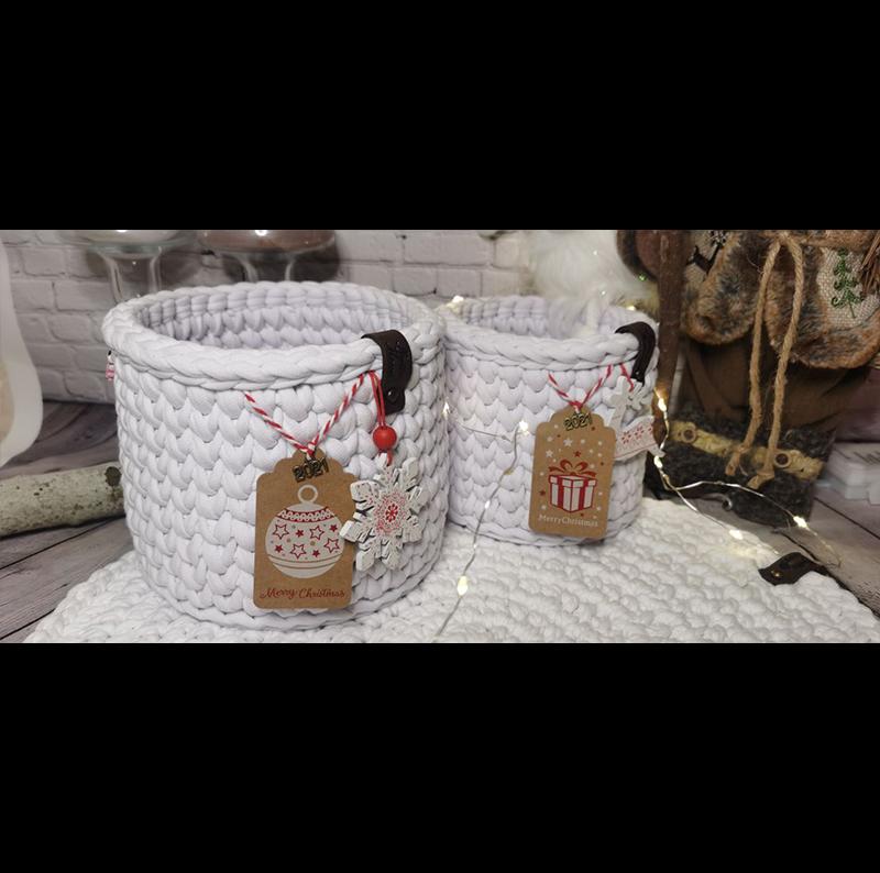 Новорічний декор плетені кошики будь якого розміру в наявності — ціна