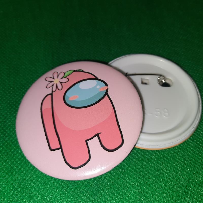Круглый значек значок badge из игры among us — цена 35 грн в каталоге ...