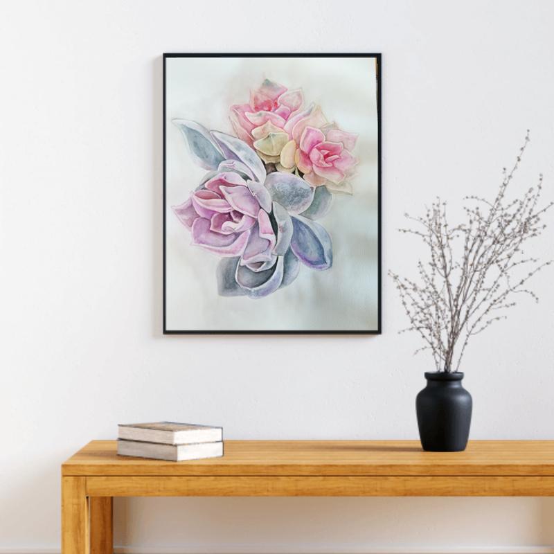 Малюнок картина акварель ботаніка сукулент — ціна 400 грн у каталозі Картини Купити товари