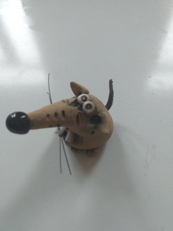 Статуэтка из глины крыска очень милая — цена 95 грн в каталоге Статуэтки Купить товары для дома