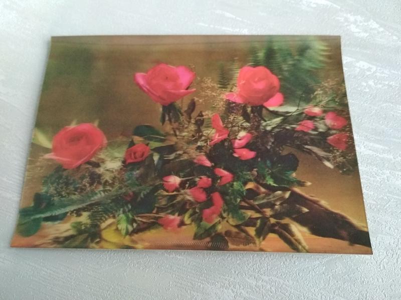 Вінтажна обємна листівка квіти — ціна 300 грн у каталозі Листівки і конверти Купити товари