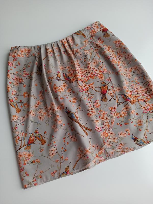 Красива літня спідниця з імітацією запаху — ціна 329 грн у каталозі Міні спідниці Купити жіночі