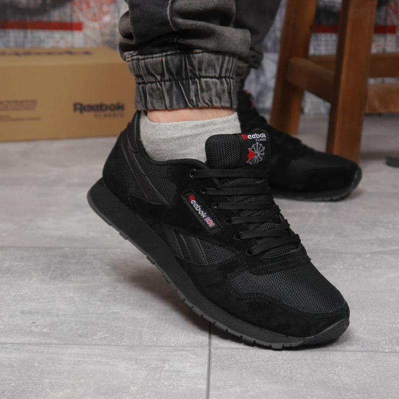 Мужские черные спортивне замшевые кроссовки reebok classic 🆕легкие ...