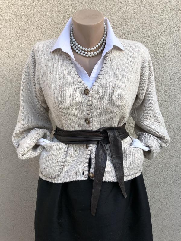 Вінтаж шерсть шовк кардиган Bottega італіія — ціна 1650 грн у каталозі Кардигани Купити жіночі