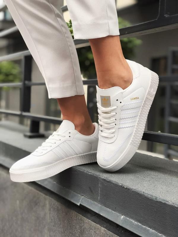 Полностью белые кроссовки adidas samba купить наложенным платежом (36 ...