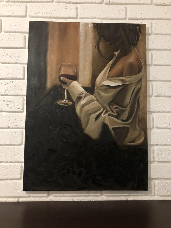 Картина жінка в напівтемряві — ціна 1800 грн у каталозі Картини Купити товари для дому та