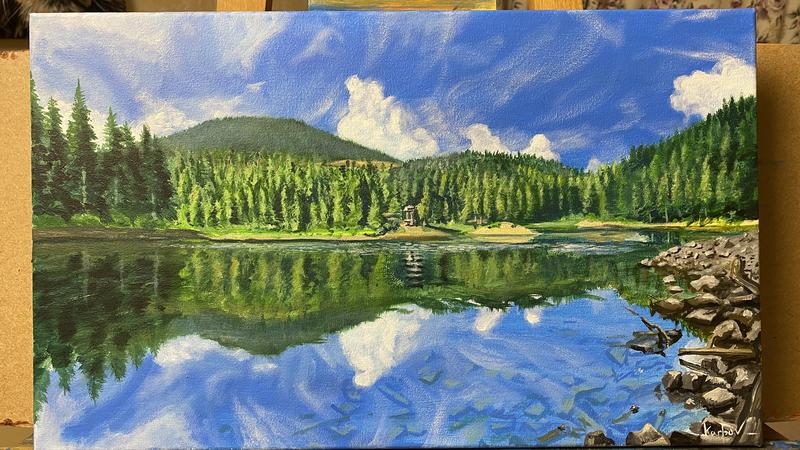 Картина «озеро синевир — ціна 1950 грн у каталозі Картини Купити товари для дому та побуту за