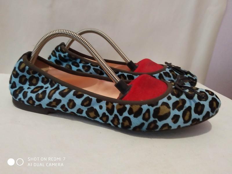 Шкіряні комбіновані туфлі, балетки pasito , made in italy — ціна 270 ...