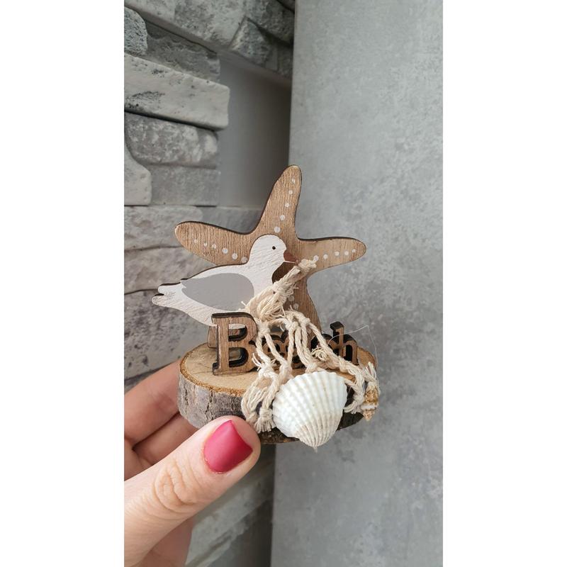 Деревяна статуетка чайка декор — ціна 49 грн у каталозі Статуетки