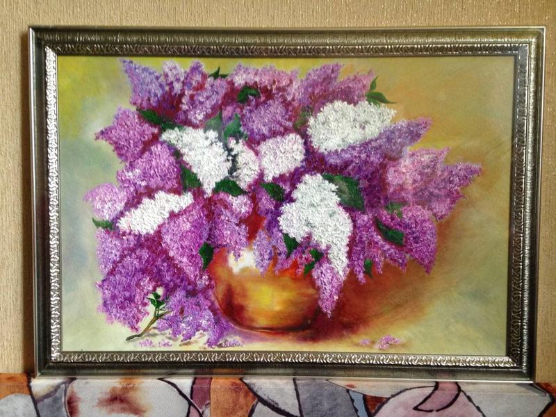 Картина маслом 40 60 бузок — ціна 7500 грн у каталозі Картини Купити товари для дому та побуту