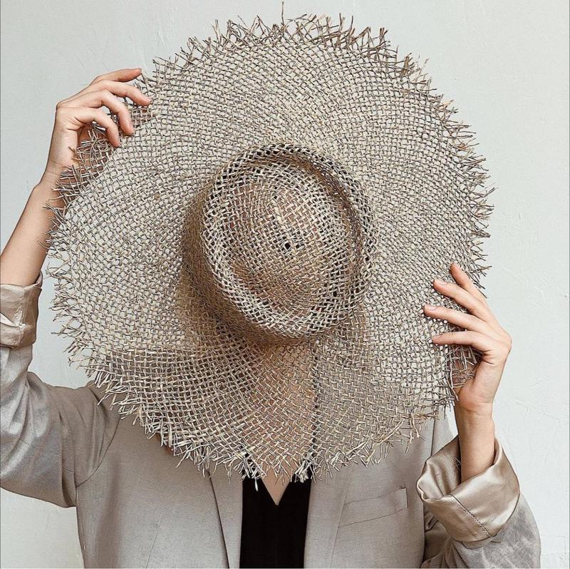 Жіноча соломяний капелюх тренд 2021 — ціна 730 грн у каталозі Капелюхи Купити аксесуари за