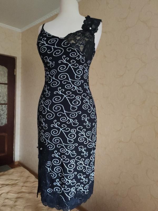 Сарафан платье трикотаж имитация вышивки дизайнерское — цена 400 грн в каталоге Сарафаны Купить