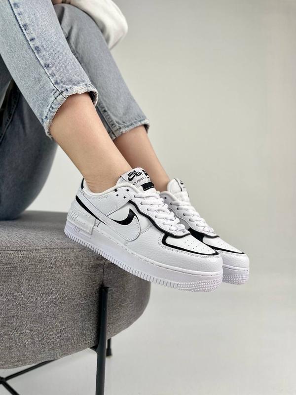 Белые кроссовки женские найк nike air force shadow жіночі білі кросівки ...
