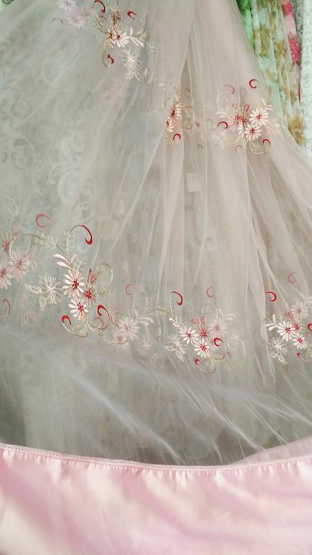 Рожева тюль з візерунком — ціна 100 грн у каталозі Штори Купити товари для дому та побуту за