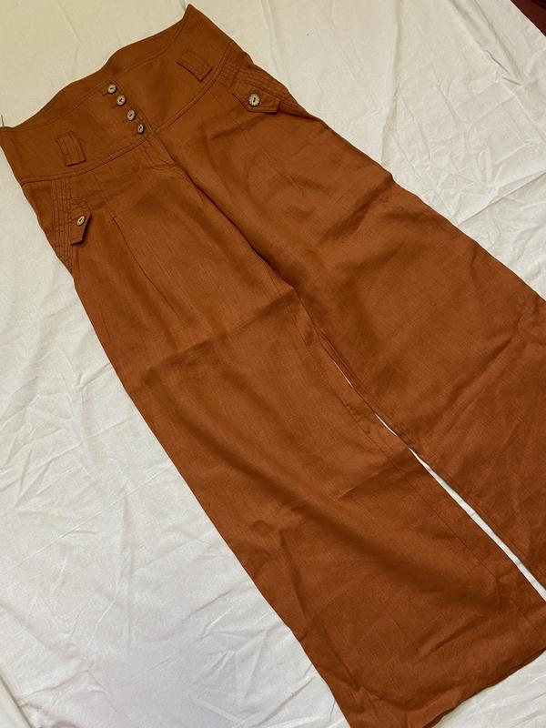 Брюки кльош льон — ціна 350 грн у каталозі Брюки Купити жіночі речі за доступною ціною на Шафі