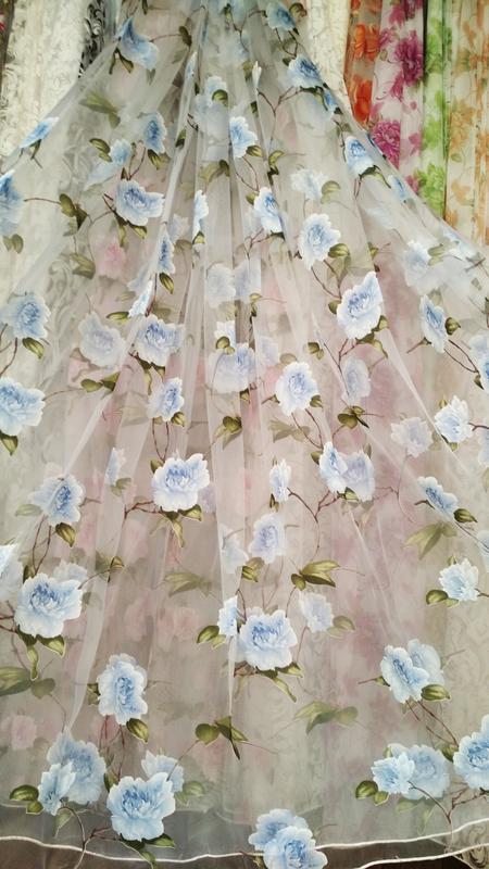 Тюль з квітами — ціна 170 грн у каталозі Штори Купити товари для дому та побуту за доступною