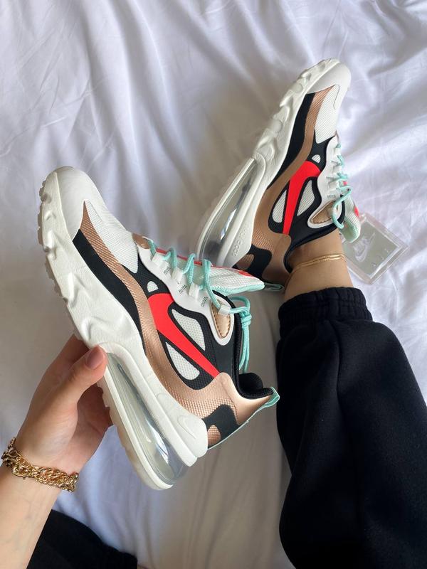 Женские кроссовки nike air max 270 react,кроссовки найк аир реакт белый ...