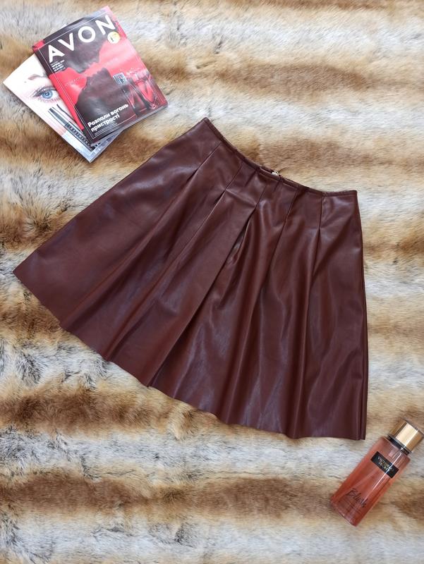 Шкіряна спідниця сонце кльош Zebra — ціна 299 грн у каталозі Міні спідниці Купити жіночі речі за