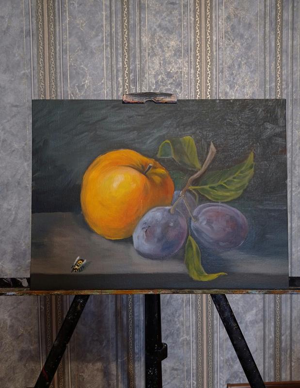 Картина маслом летний натюрморт — цена 600 грн в каталоге Картины Купить товары для дома и