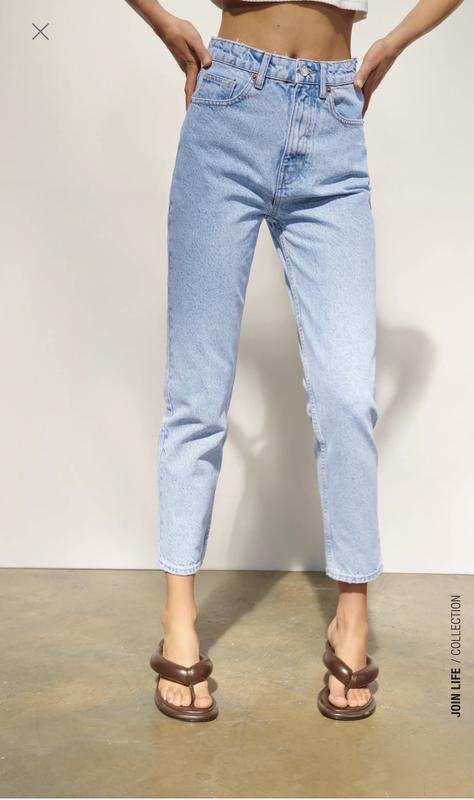Джинсы момы мом фит зара mom fit zara высокая посадка — цена 1899 грн в ...