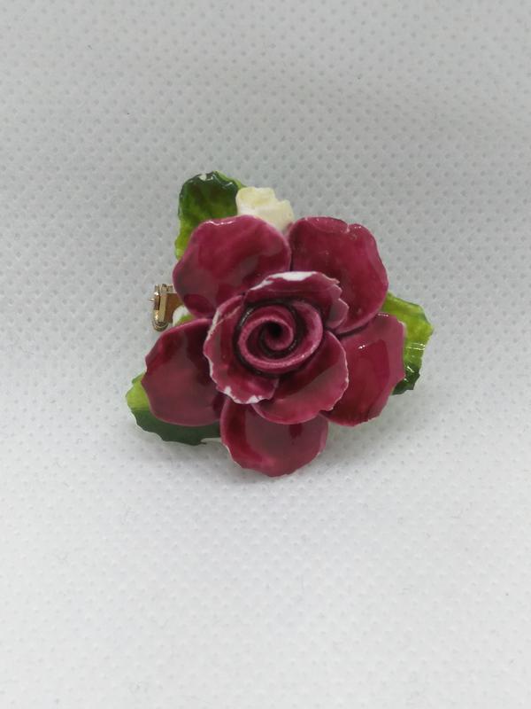 Вінтажна брошка кістяний фарфор з великобританії — ціна 680 грн у каталозі Брошки Купити