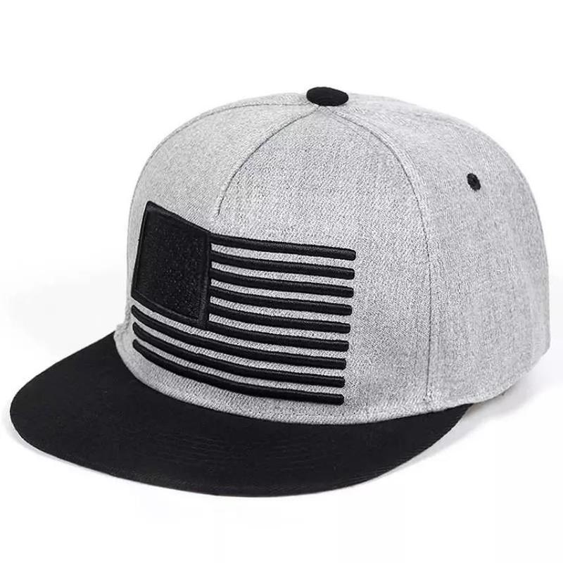 Кепка снепбек прапор america (usa) з прямим козирком сіра з чорним ...