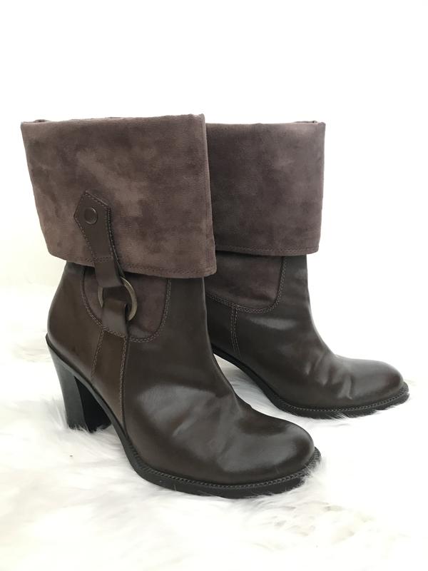 Шкіряні чоботи трансформери на підборах осінь зима — ціна 350 грн у каталозі Черевики Купити