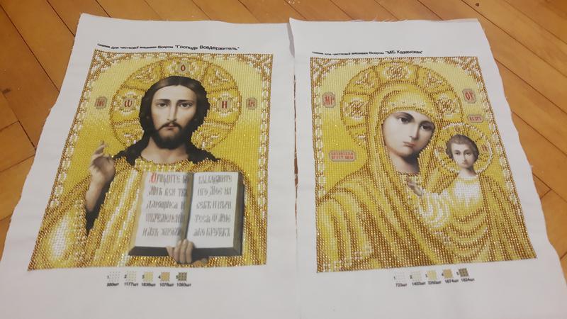 Парні вишиті ікони — цена 600 грн в каталоге Иконы Купить товары для дома и быта по доступной