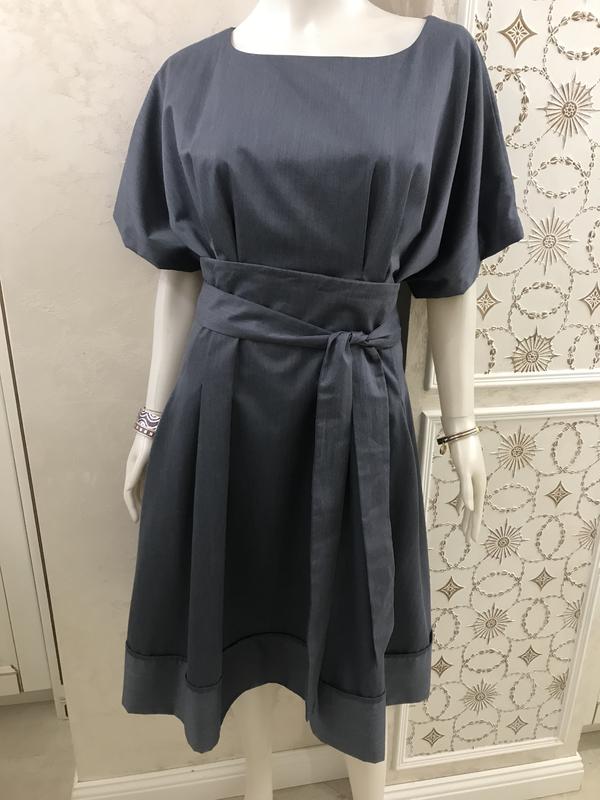 Дизайнерское платье серого цвета andrea crocetta (италия) — цена 1800 ...