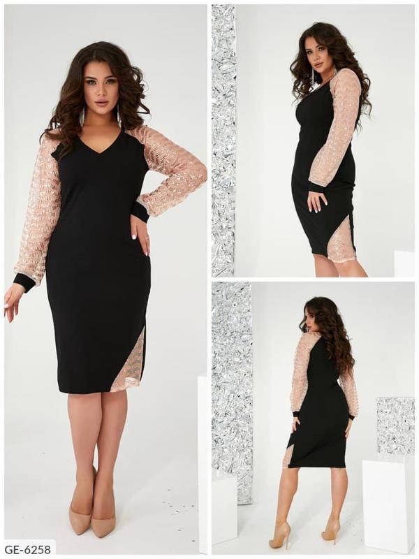 Ошатне жіноче плаття розміри 48 58 3 кольори — ціна 680 грн у каталозі Вечірні сукні Купити