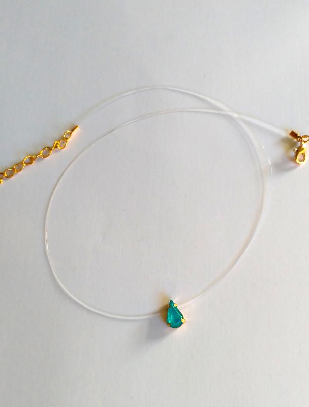 Подвеска-невидимка, бусинка на леске, камушек на леске, микродермал ...