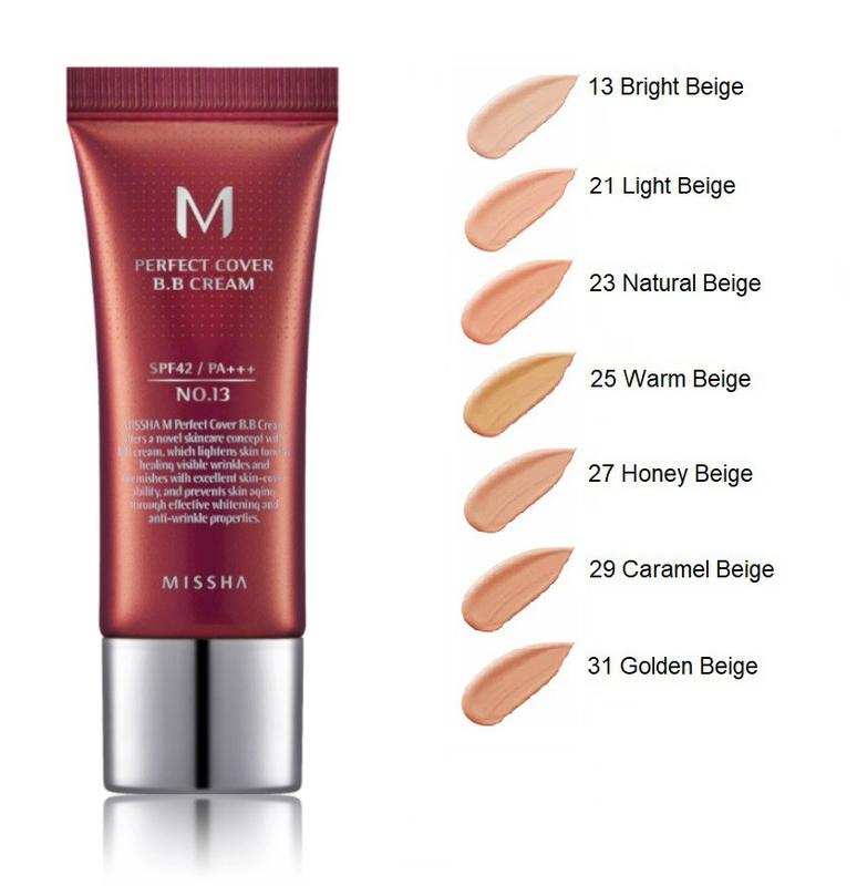 Missha m perfect cover bb cream spf42 корейський бб крем тональний крем ...