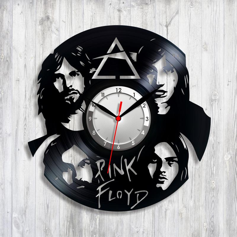 Пинк флойд часы Pink Floyd часы с винила рок группа часы музыка персонажи исполнителей тихий ход