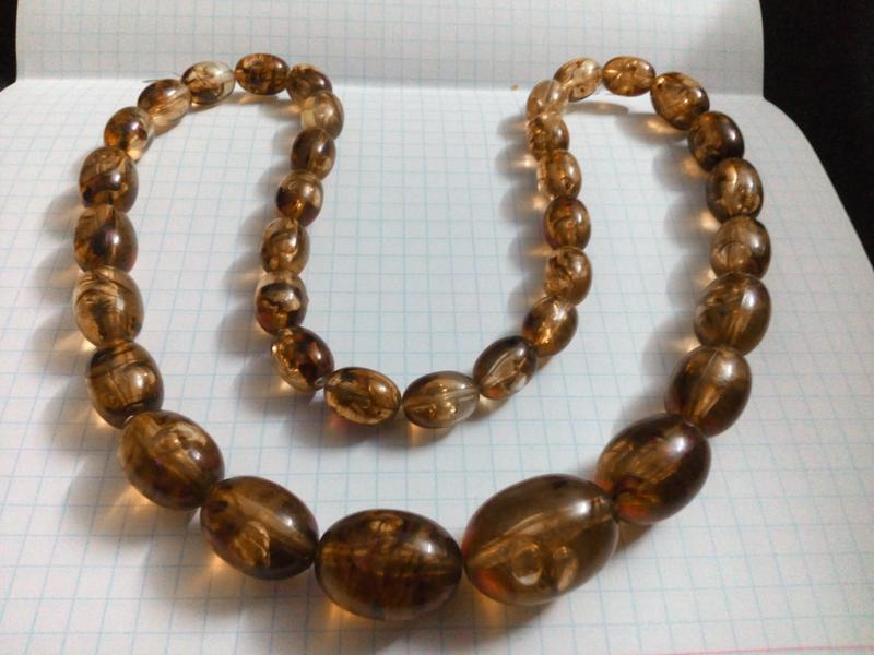 Винтажные бусы имитация янтаря — ціна 260 грн у каталозі Кольє і намиста Купити аксесуари за