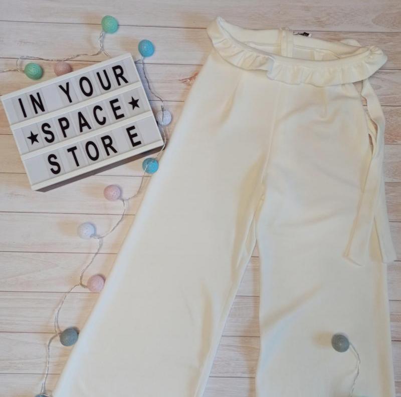 Білі штани штани палаццо кюлоти Wide Leg кльош — ціна 300 грн у каталозі Брюки Купити жіночі