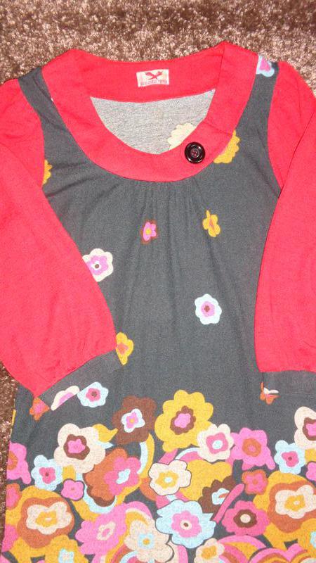 Вільний яскраве плаття — ціна 65 грн у каталозі Короткі сукні Купити жіночі речі за доступною