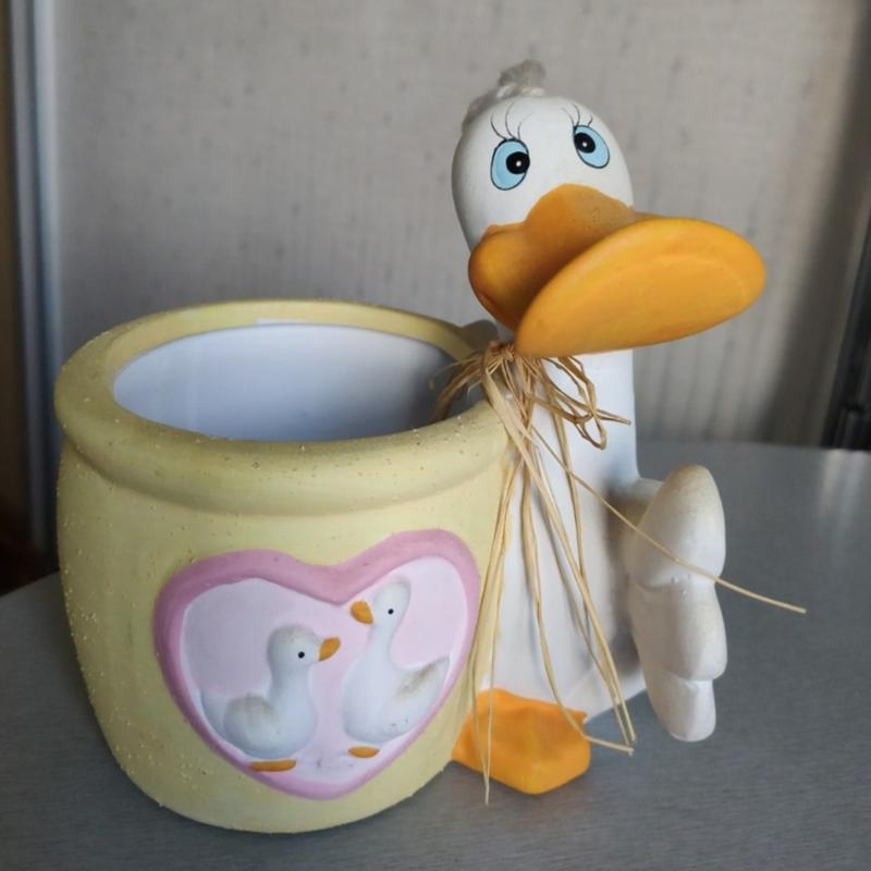 Винтаж кашпо горшок для цветов ваза утёнок — цена 80 грн в каталоге Кашпо Купить товары для