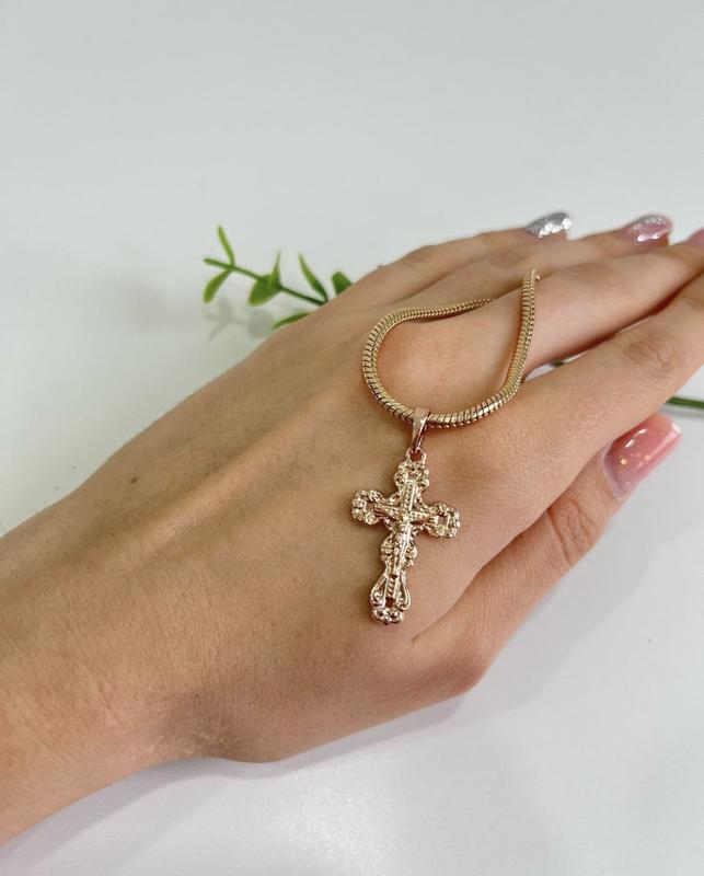 Хрестик підвіска мед золото — ціна 80 грн у каталозі Підвіски Купити аксесуари за доступною