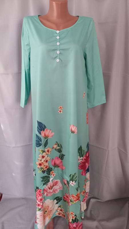 Гарне плаття в підлогу квіти — ціна 204 грн у каталозі Довгі сукні Купити жіночі речі за