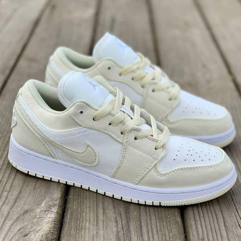 Женские кроссовки nike air jordan 1 low ivory | найк аир джордан 1 лоу ...