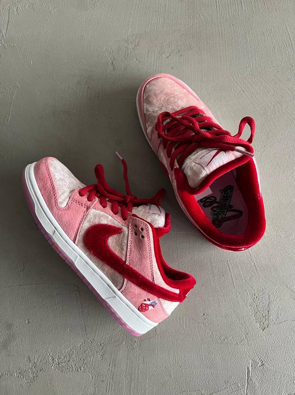 ️ nike sb dunk low strangelove бархатные розовые кроссовки найк ...