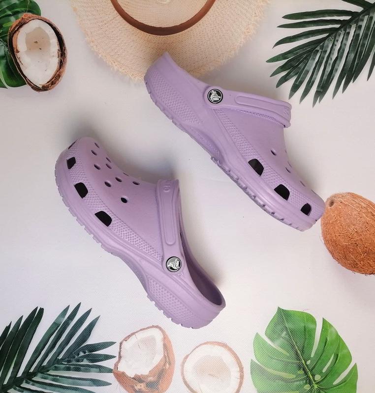 Жіночі крокси сабо crocs classic clog white бузкові — цена 1145 грн в ...